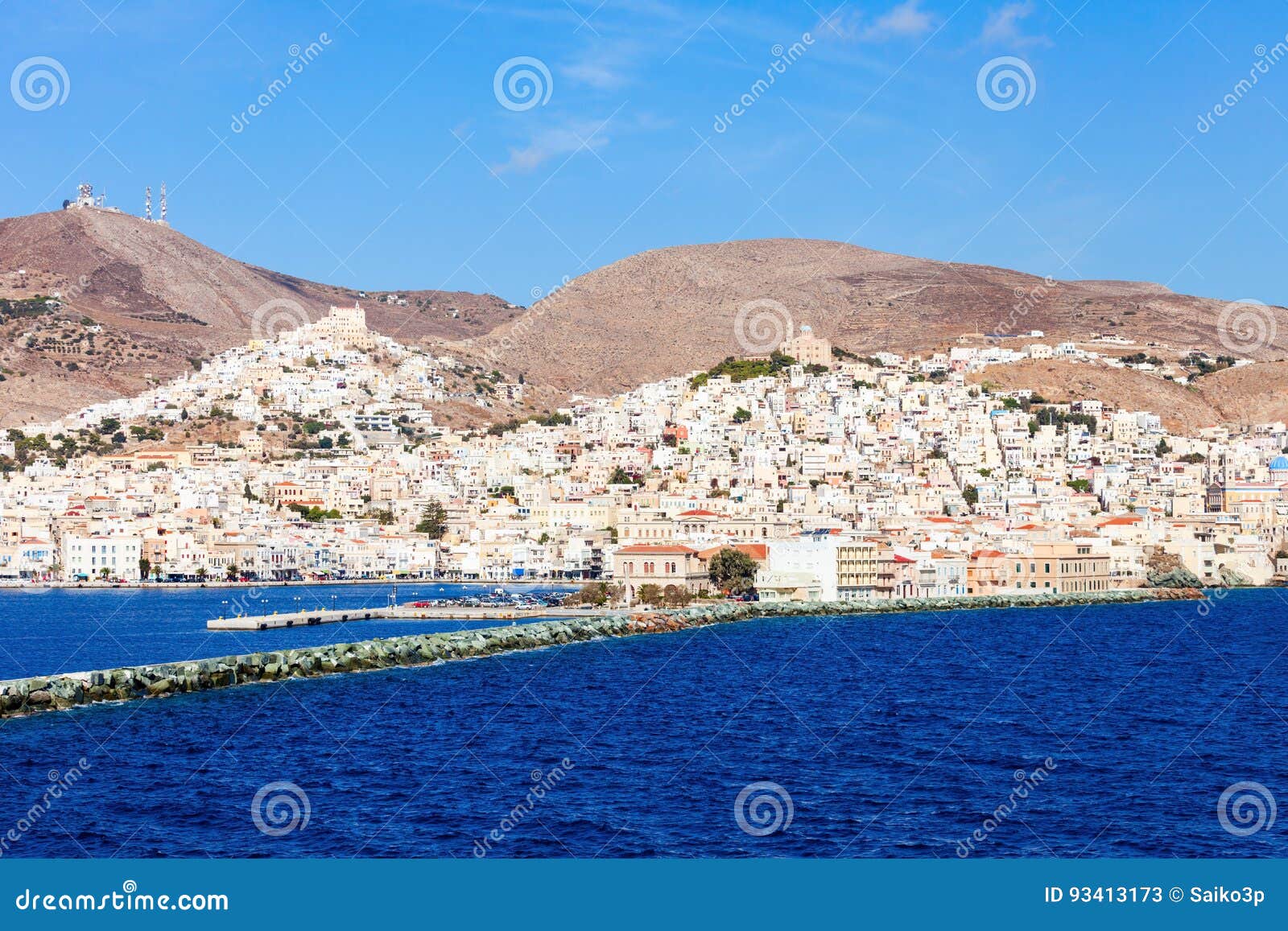 Syros-Insel in Griechenland Stockbild - Bild von himmel, schön: 93413173