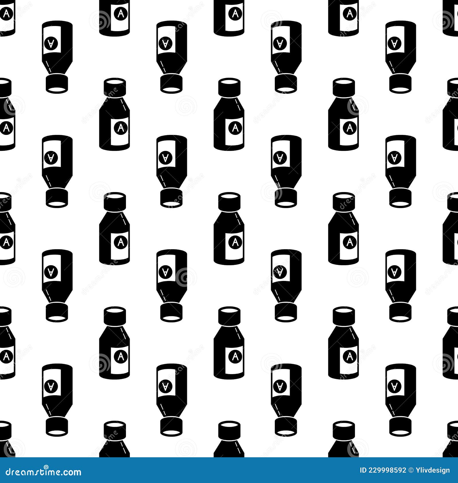 Syrup Bottle Pattern Seamless Vector Stock Vector - Illustration of ...