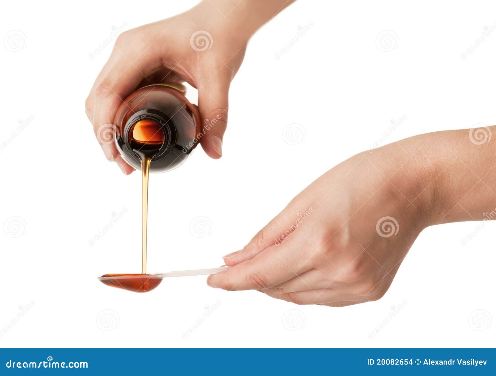 Syrup in Hands of the Person Stock Photo - Image of hand, person: 20082654
