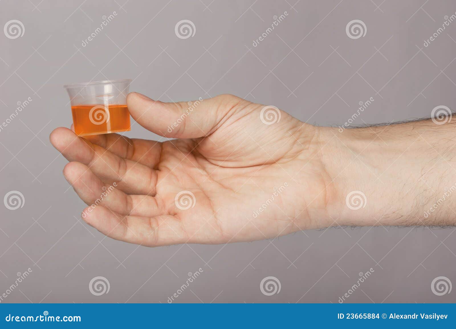 Syrup in Hands of the Person Stock Photo - Image of medication ...