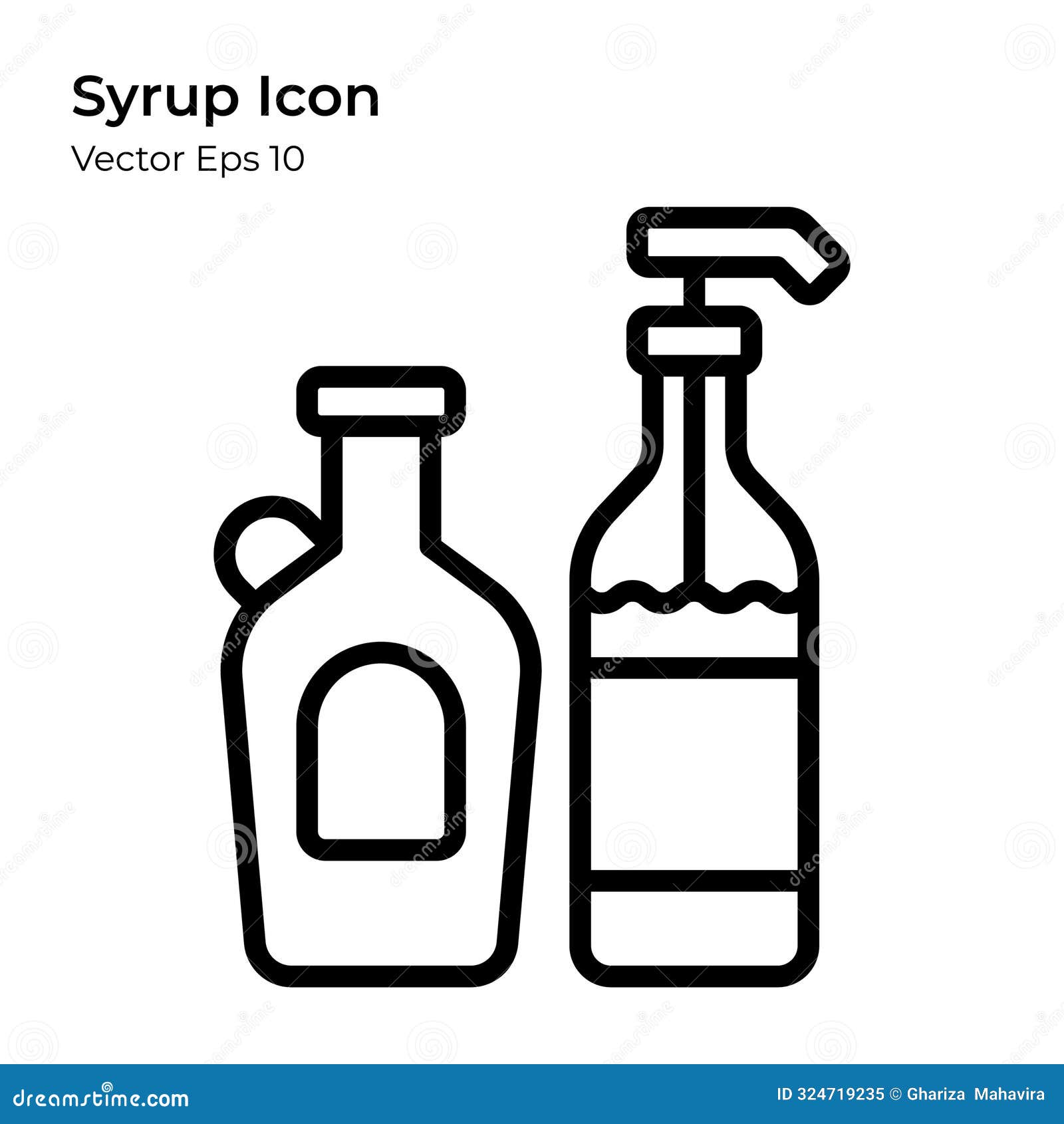 Syrup Icon in Line Style. Syrup Line Illustration Stock Illustration ...