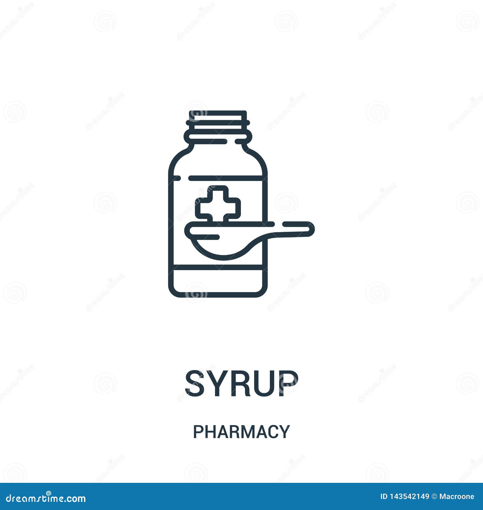 Syrup Icon Vector from Pharmacy Collection. Thin Line Syrup Outline ...