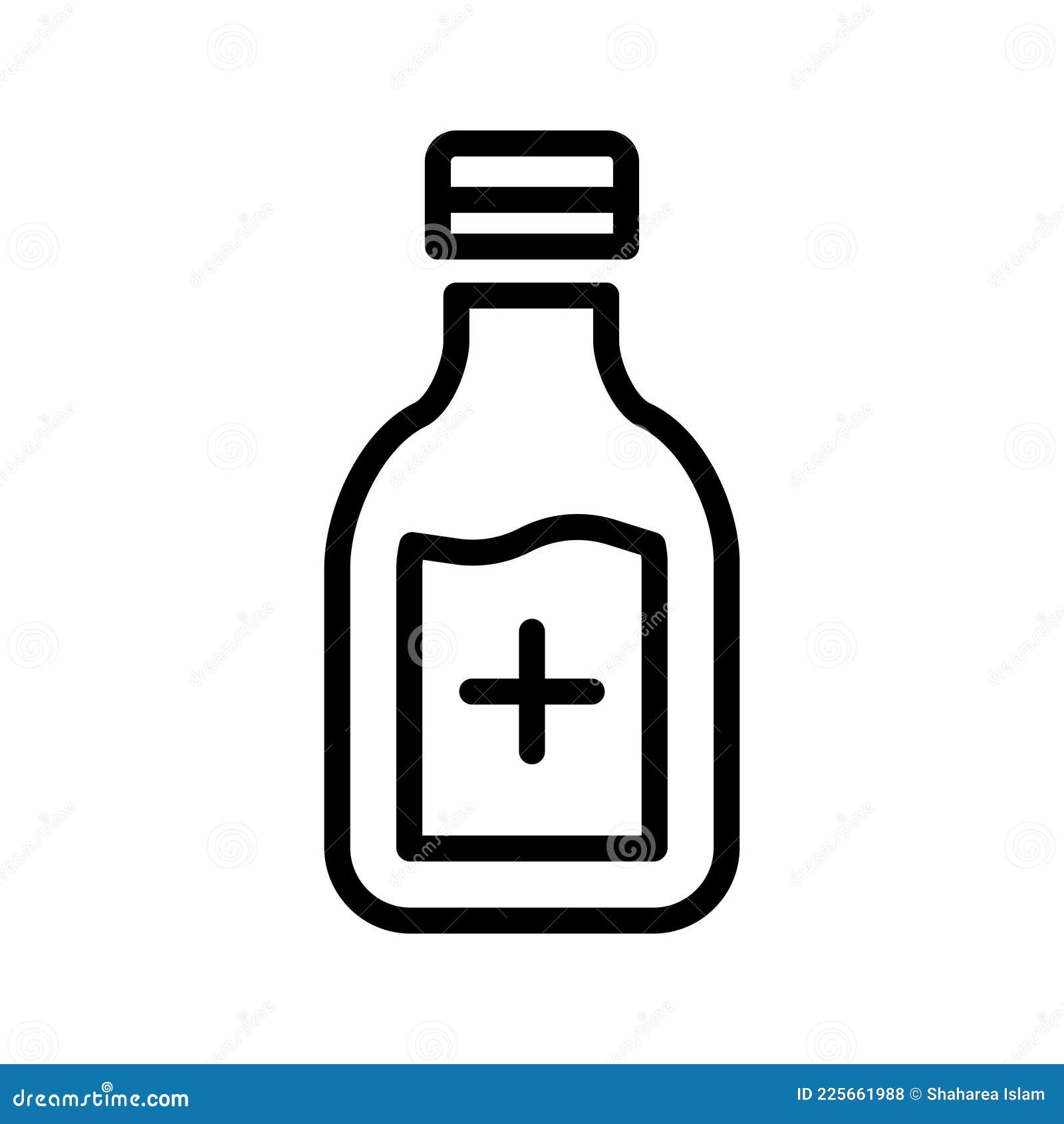 Syrup medicine icon stock vector. Illustration of bottle - 225661988