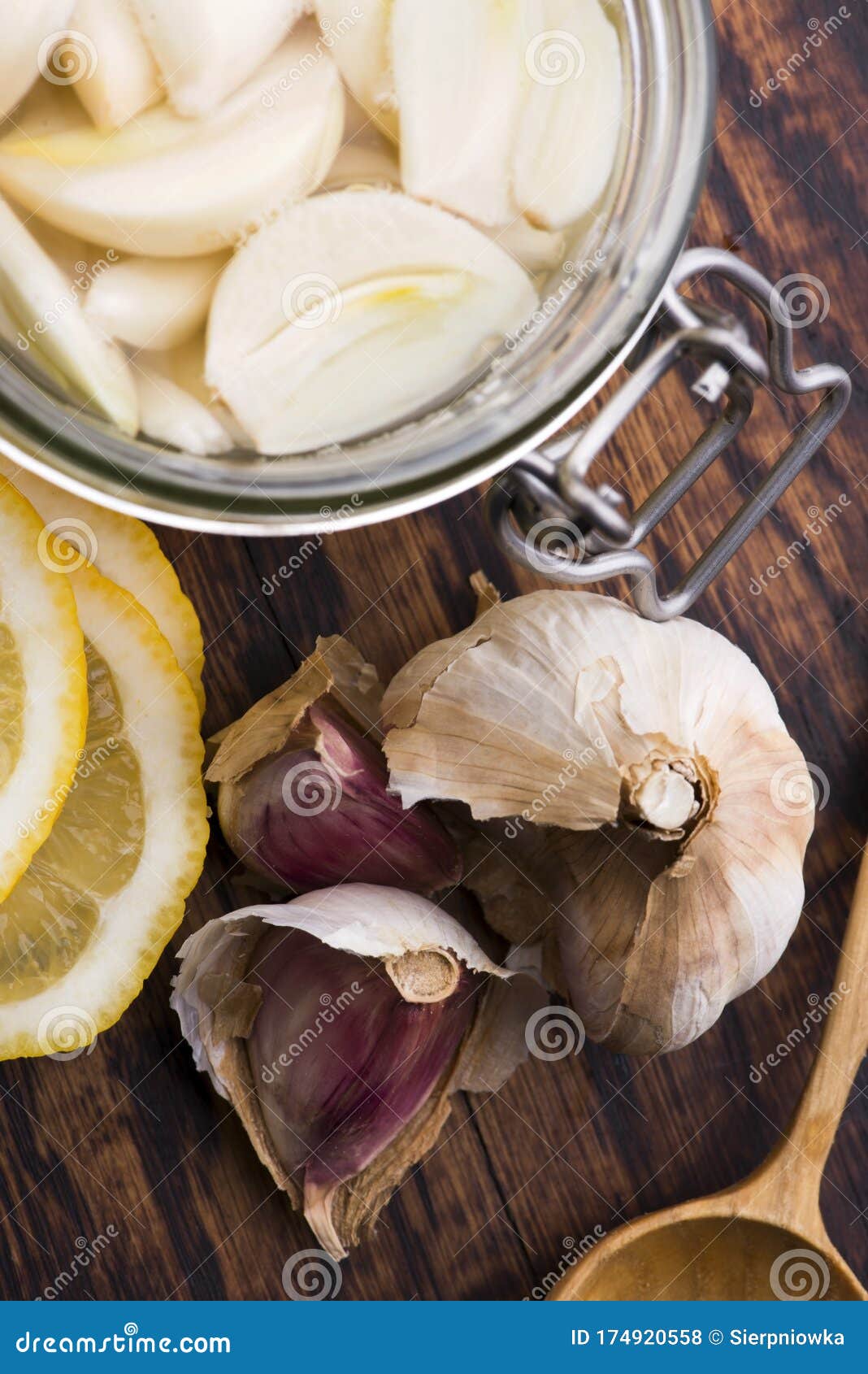 Syrup Prepared from Healthy Garlic Stock Photo - Image of prepared ...