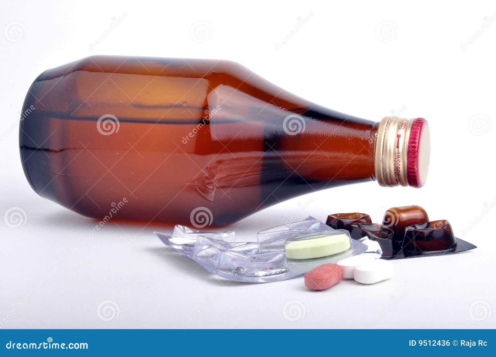 Syrup and tablet stock photo. Image of white, suspension - 9512436
