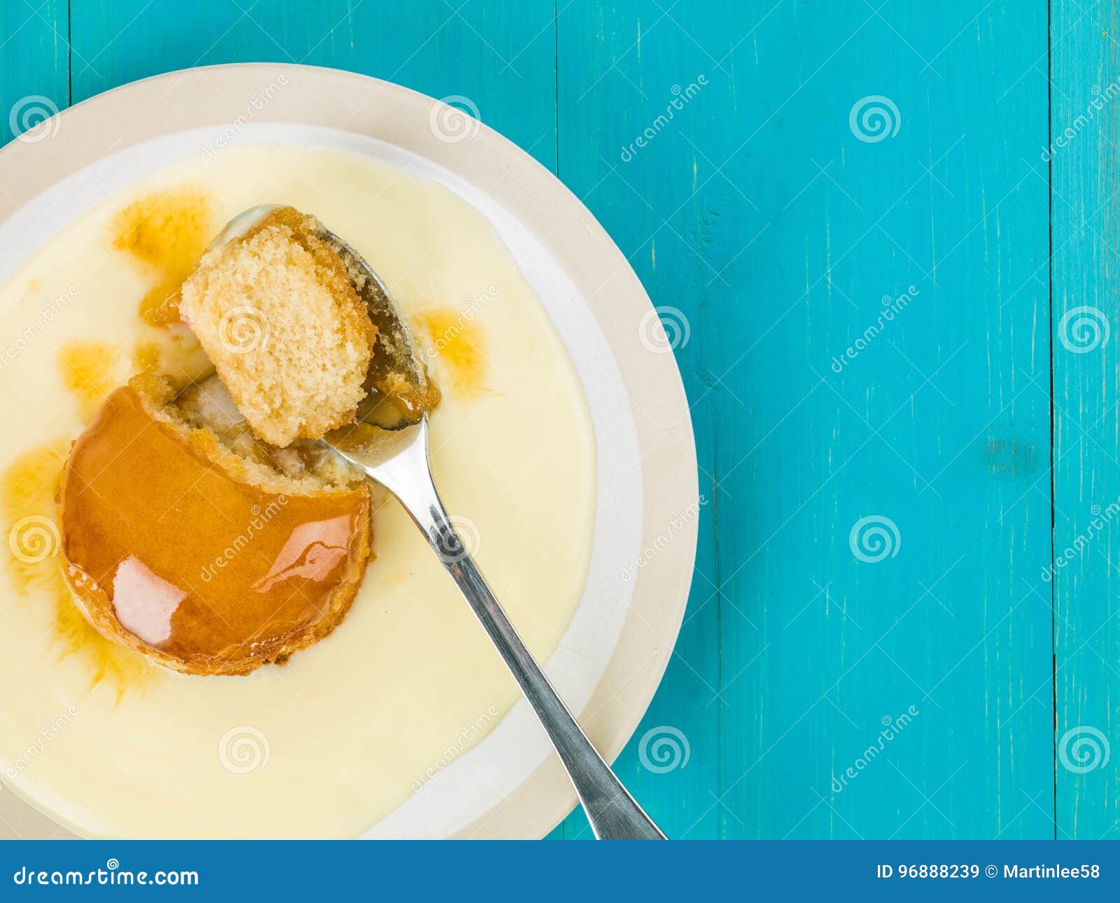 Syrup or Treacle Sponge Pudding with Custard Stock Image - Image of ...