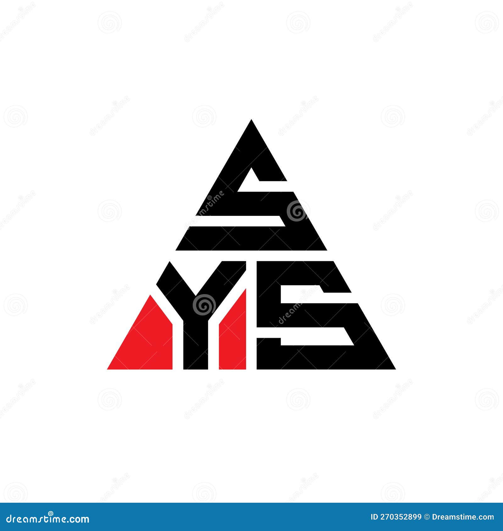 SYS Triangle Letter Logo Design with Triangle Shape. SYS Triangle Logo ...