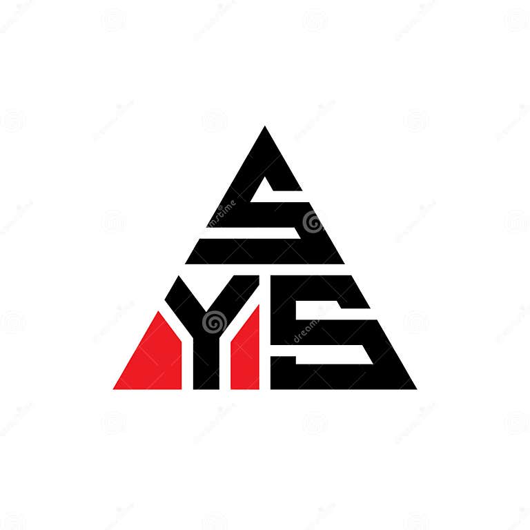 SYS Triangle Letter Logo Design with Triangle Shape. SYS Triangle Logo ...
