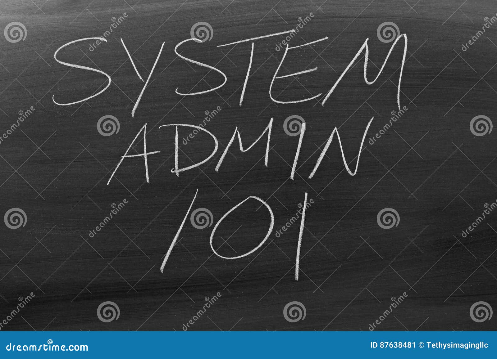 System Admin 101 on a Blackboard Stock Image - Image of educational ...