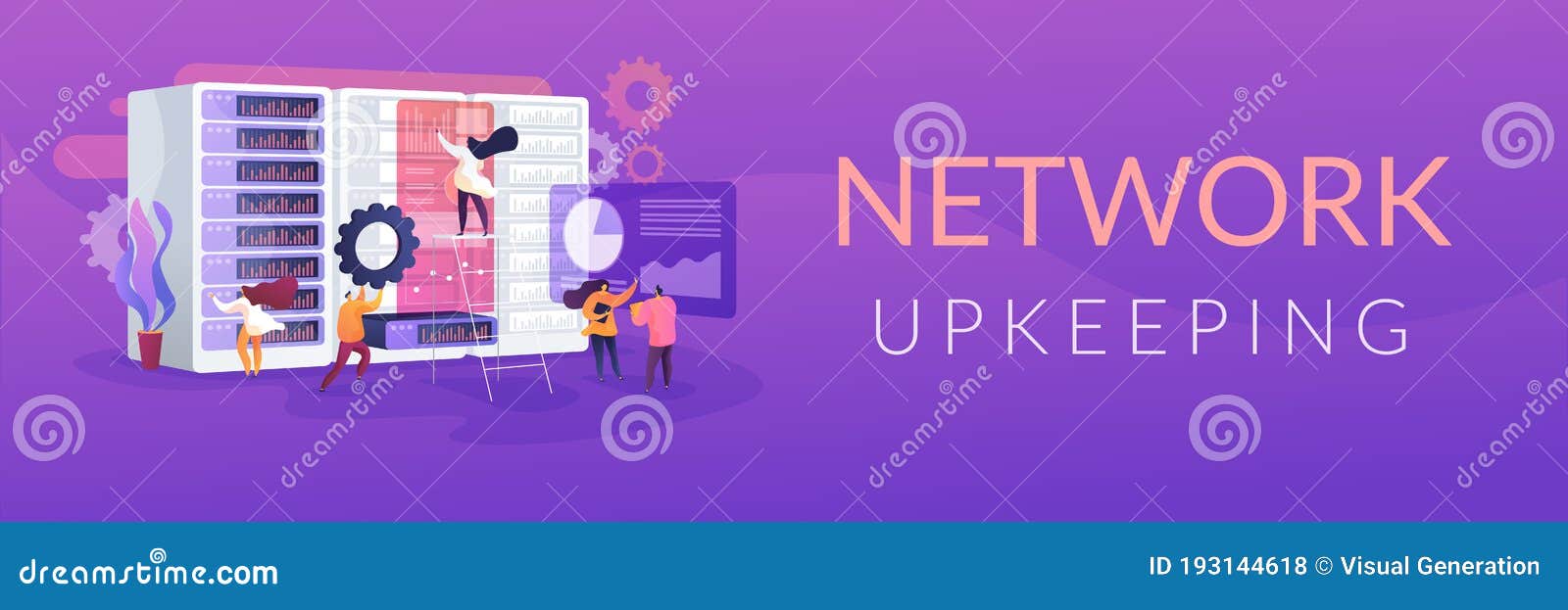 System Administration Concept Banner Header Stock Vector - Illustration ...