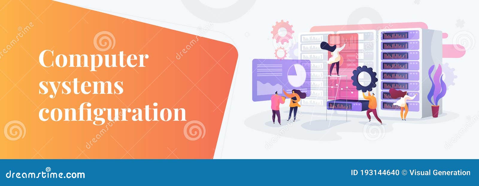 System Administration Concept Banner Header Stock Vector - Illustration ...