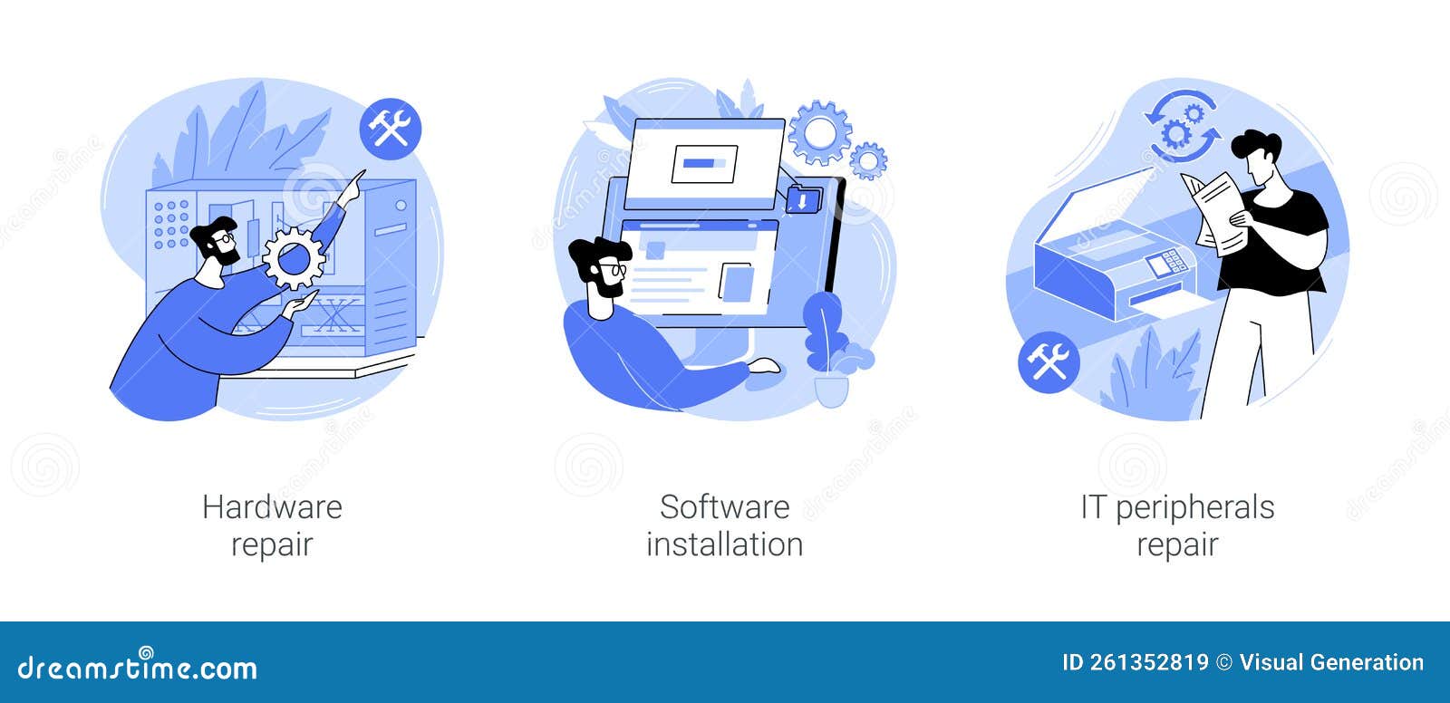 System Administration Isolated Cartoon Vector Illustrations Se Stock ...