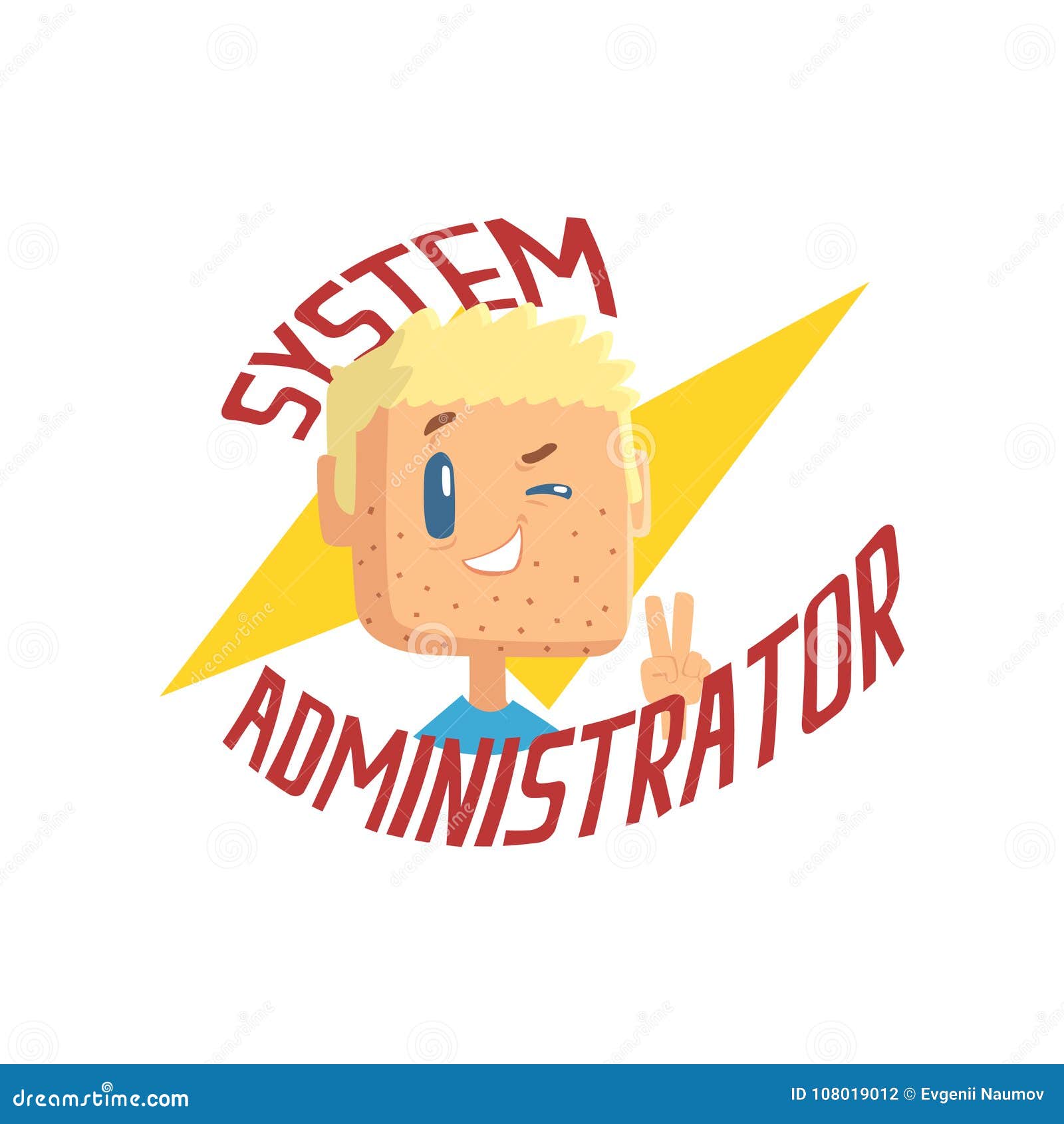 System Administrator, Computer And Technical Support Cartoon Vector ...