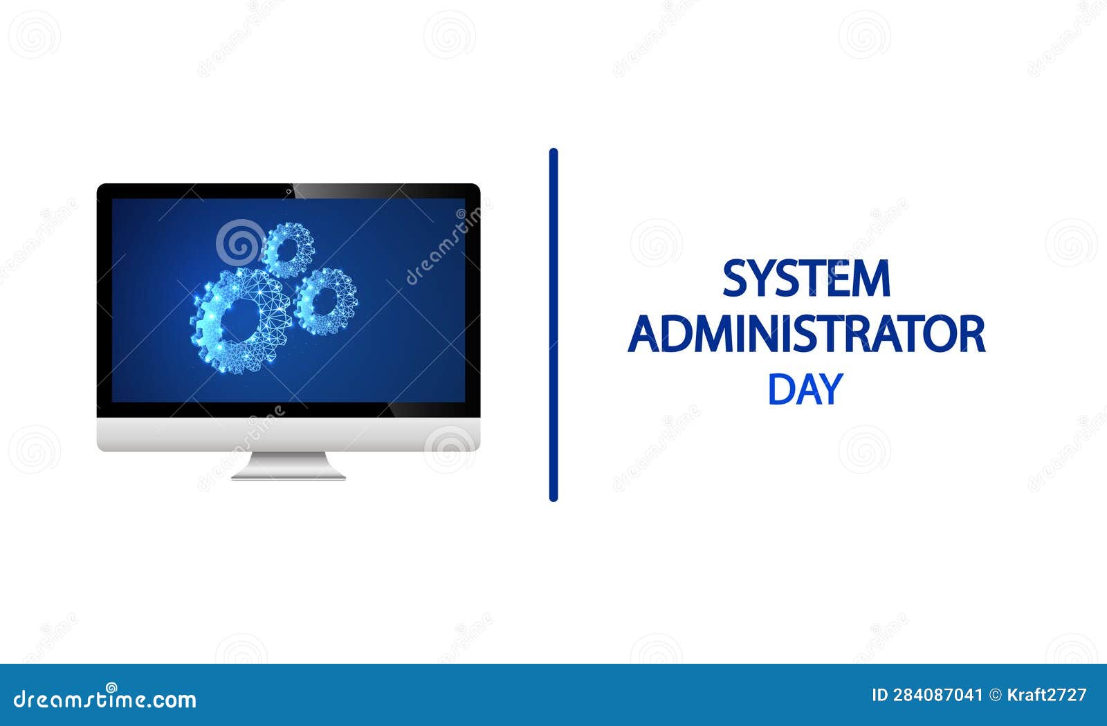 System Administrator Day Computer Stock Vector - Illustration of ...