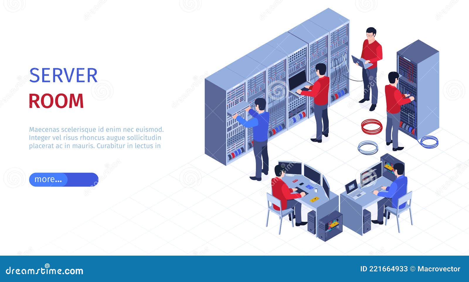 System Administrator Horizontal Banner Stock Vector - Illustration of ...