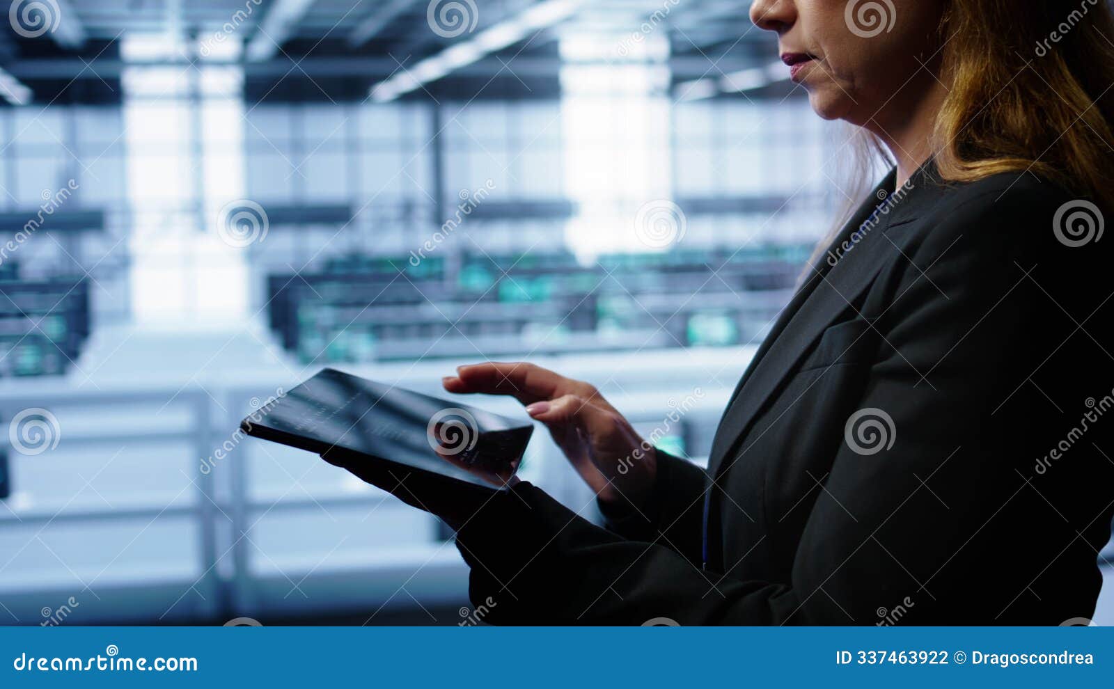 System Administrator Monitoring Server Room, Doing Checkup Stock Photo - Image of fixes ...