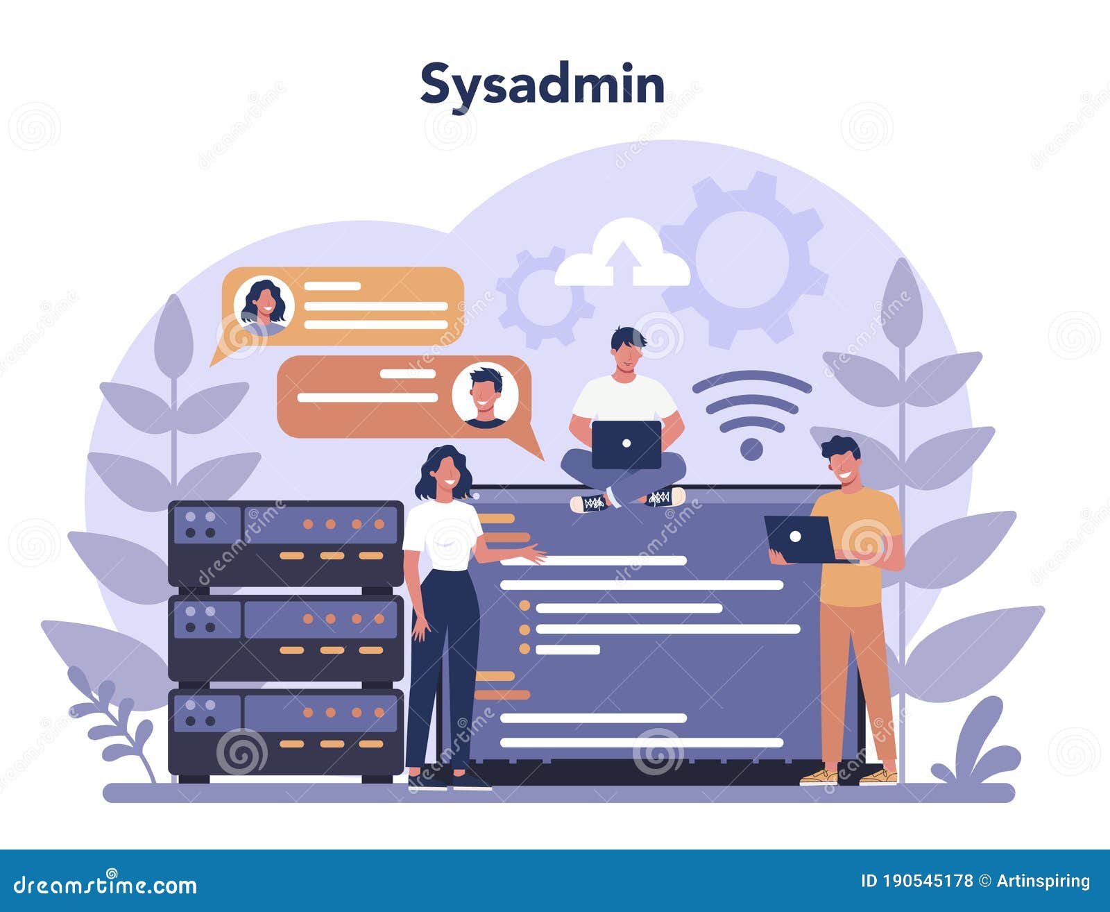 System Administrator. People Working on Computer and Doing Stock Vector ... System Administrator. People Working on Computer and Doing Stock Vector ...