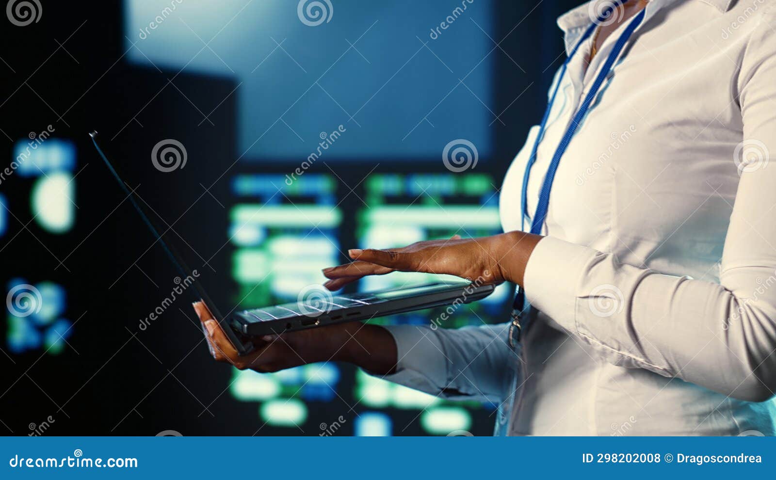 System Administrator in Server Hub Stock Photo - Image of storage ...