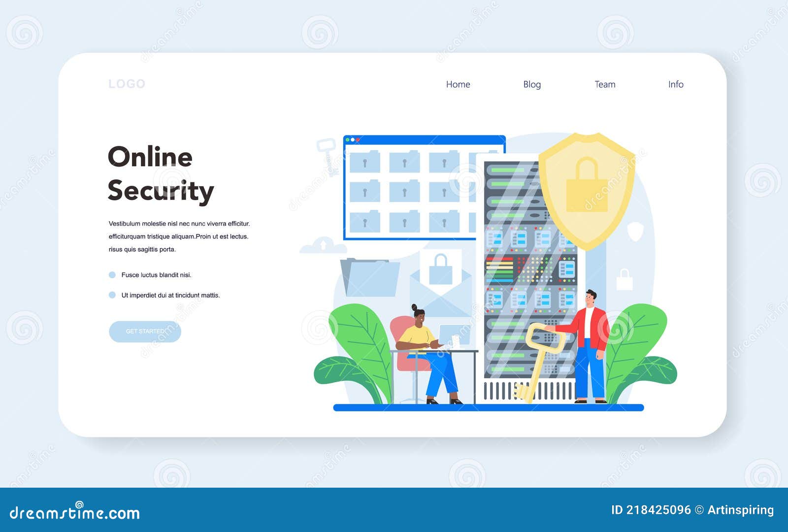 System Administrator Web Banner or Landing Page Set. Technical Work ...