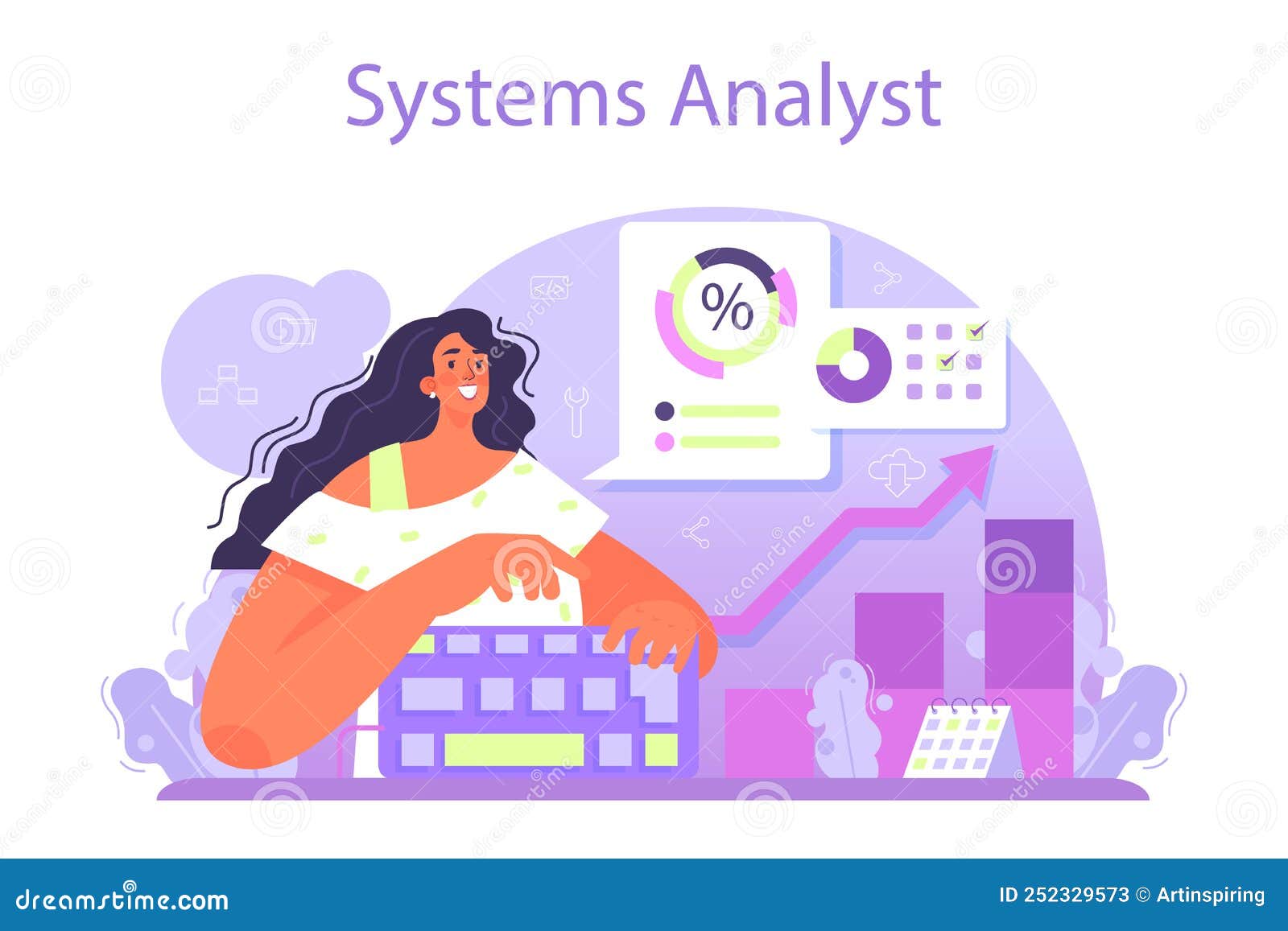 System Analyst Concept. it Technologies and Systems for Business Stock ...