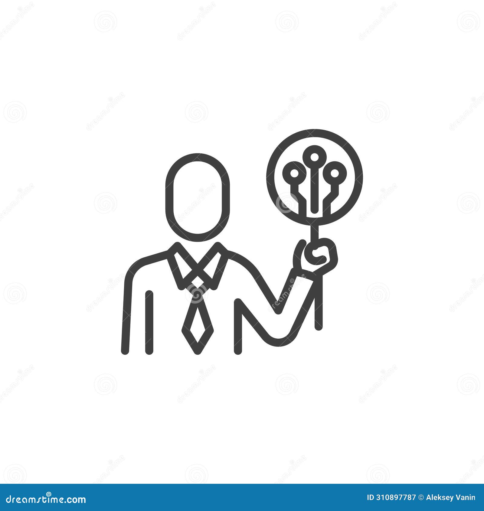 System Analyst line icon stock illustration. Illustration of editable ...