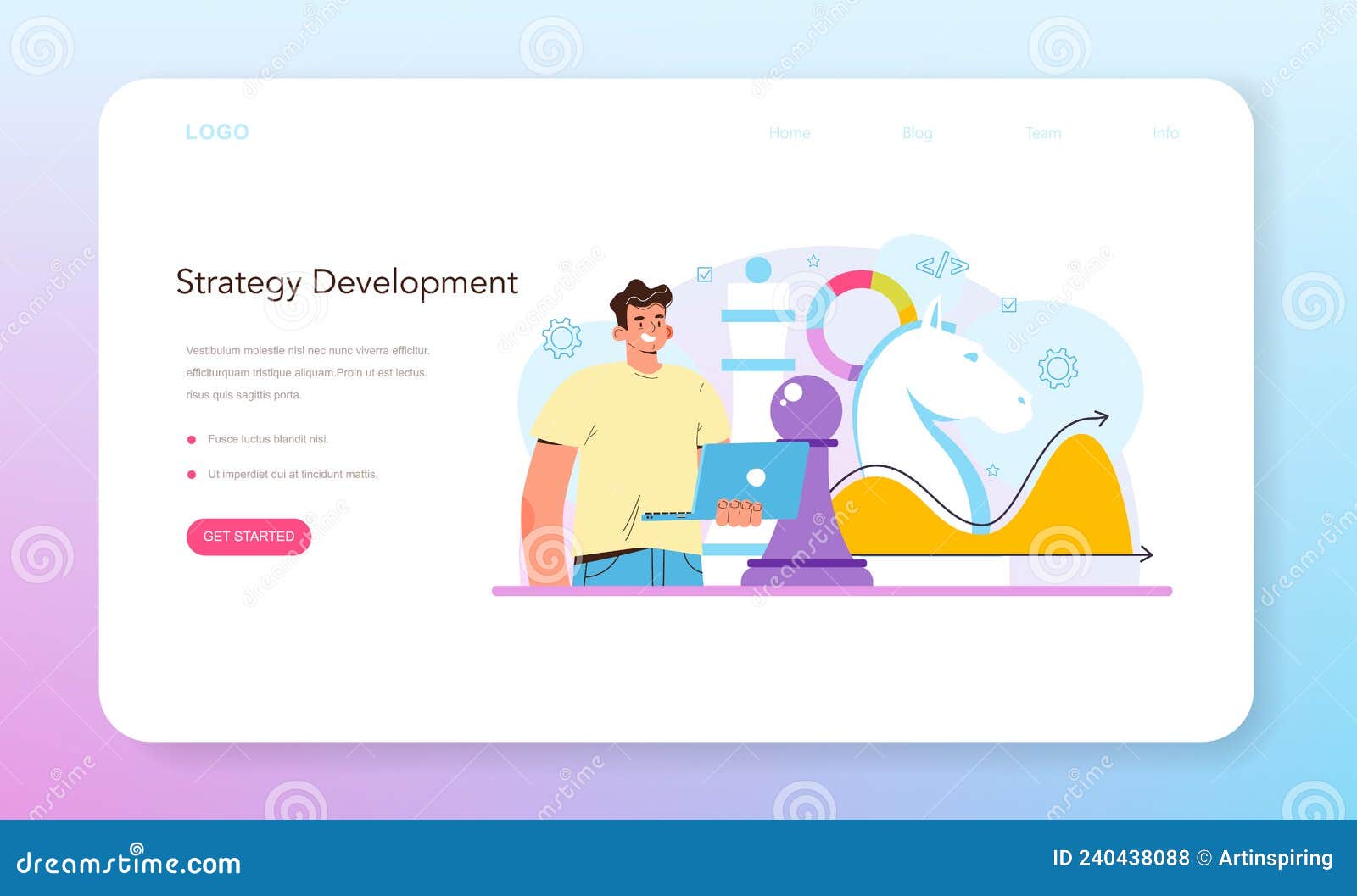 System Analyst Web Banner or Landing Page. it Technologies Stock Vector ...