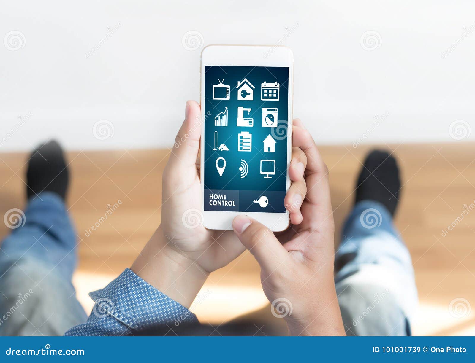 System App Remote Home Control System on Phone Real Estate Concept ...