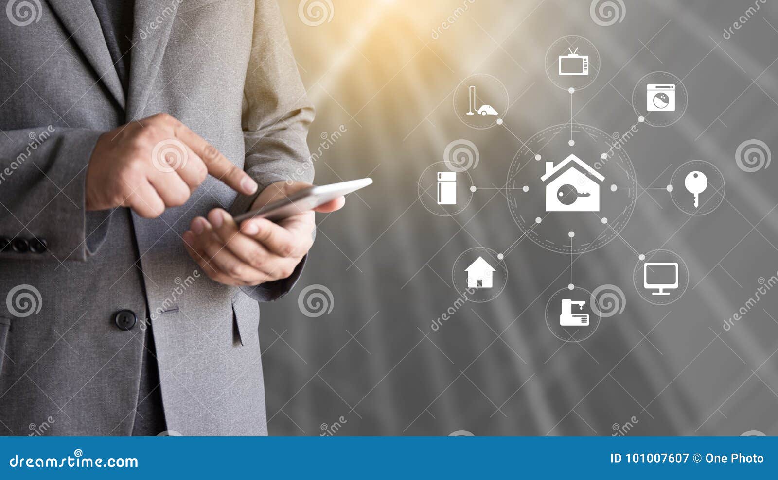 System App Remote Home Control System on Phone Real Estate Concept ...