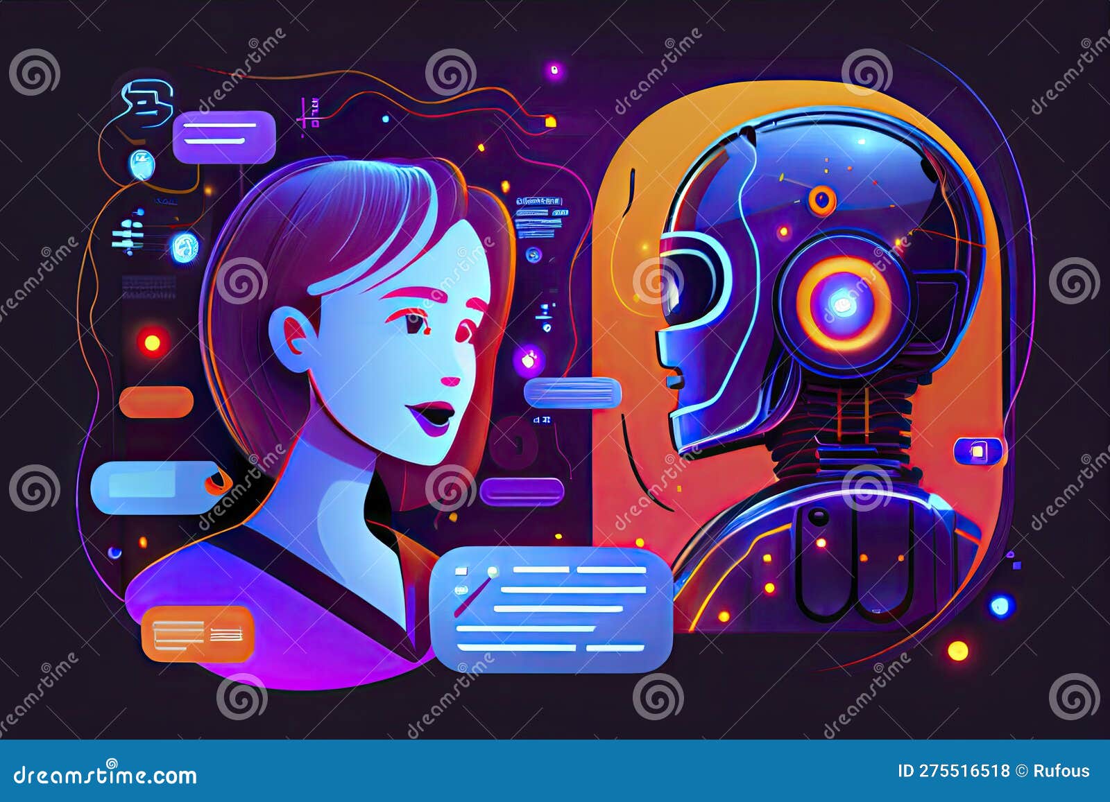 System Artificial Intelligence ChatGPT Chat Bot AI , Technology Smart ...