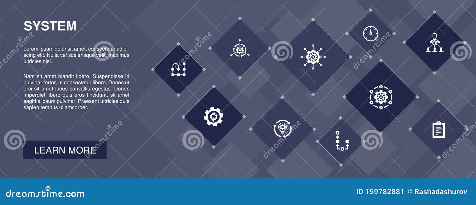 System Banner 10 Icons Concept Stock Vector - Illustration of design ...