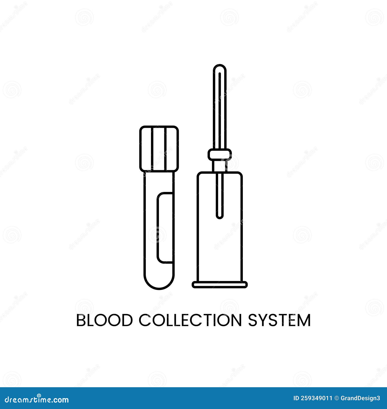 System For Blood Sampling For Analysis, Line Icon In The Vector Of ...