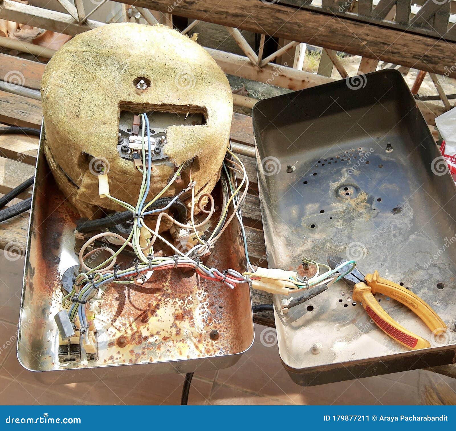 The System of a Broken Steam Iron Stock Image - Image of broken ...