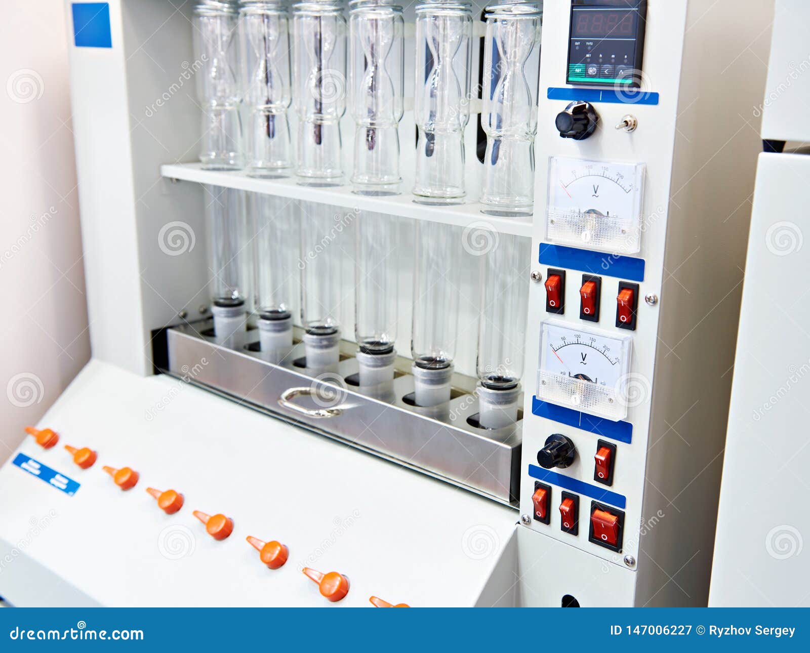 System for Chemical Determination of Crude Fiber Stock Image - Image of ...