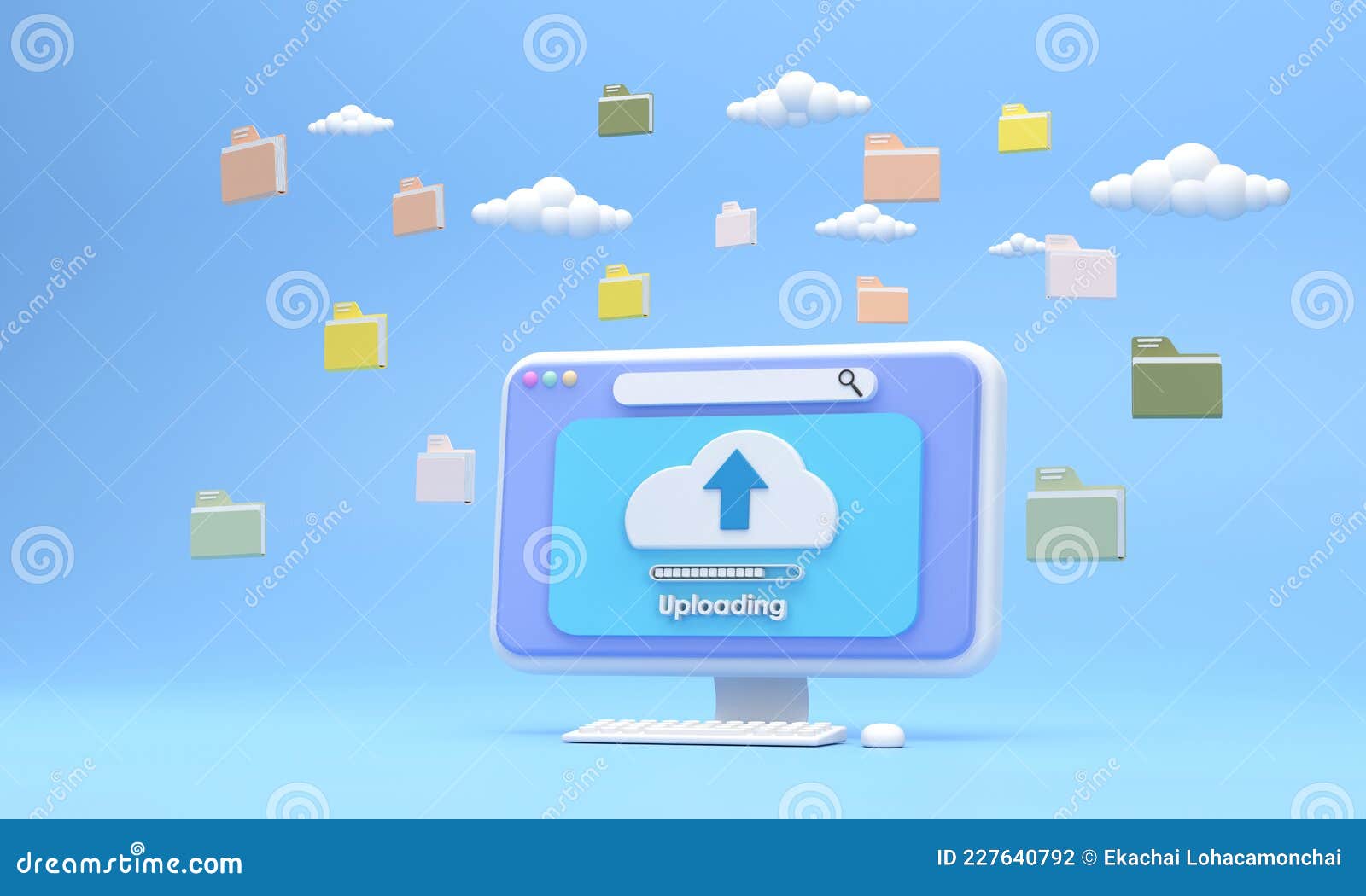 System Computer Screen Uploading Files With The System Wi-Fi Network Speed There Was A Folder Of ...