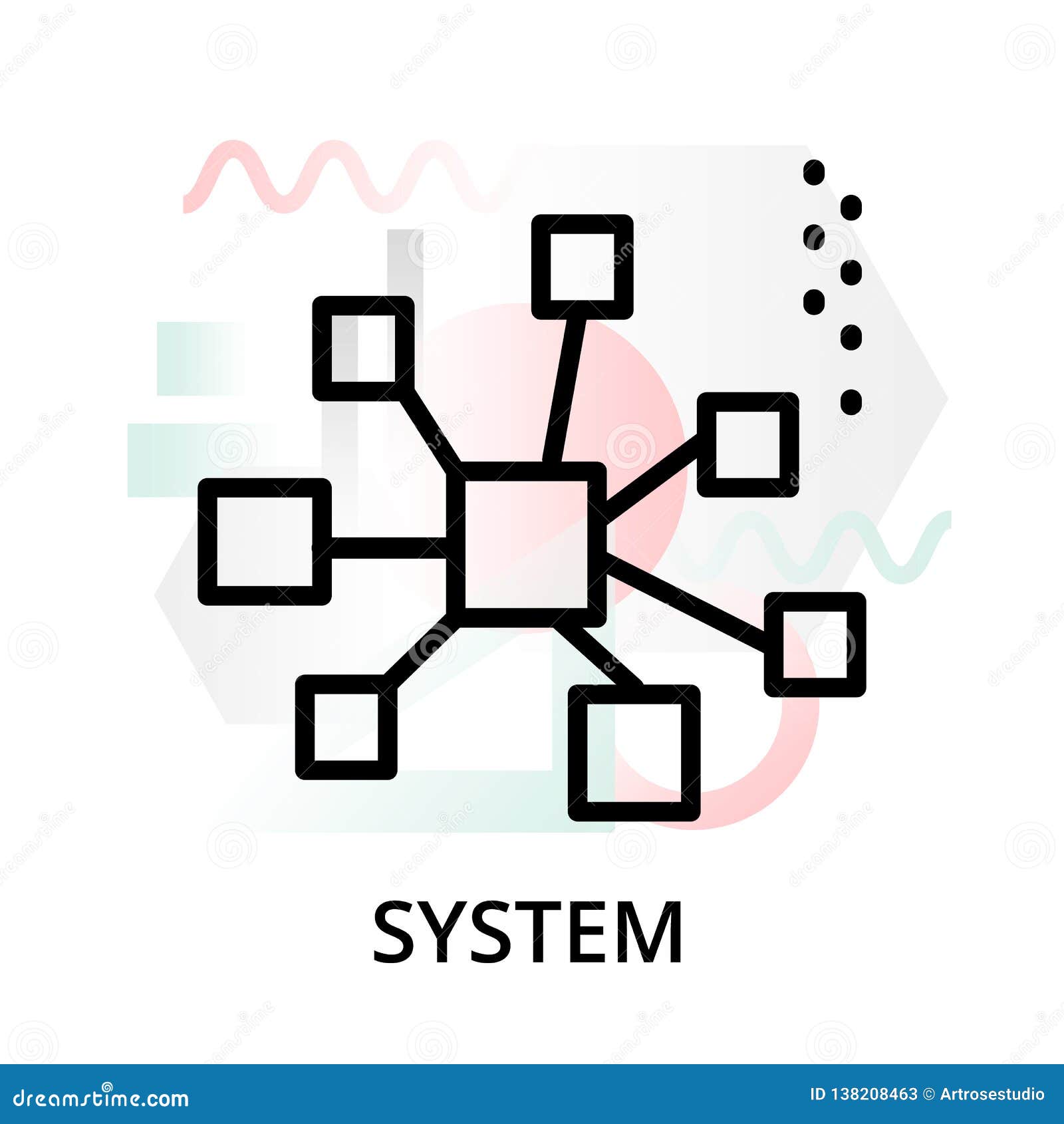 System Concept Icon on Abstract Background Stock Vector - Illustration ...