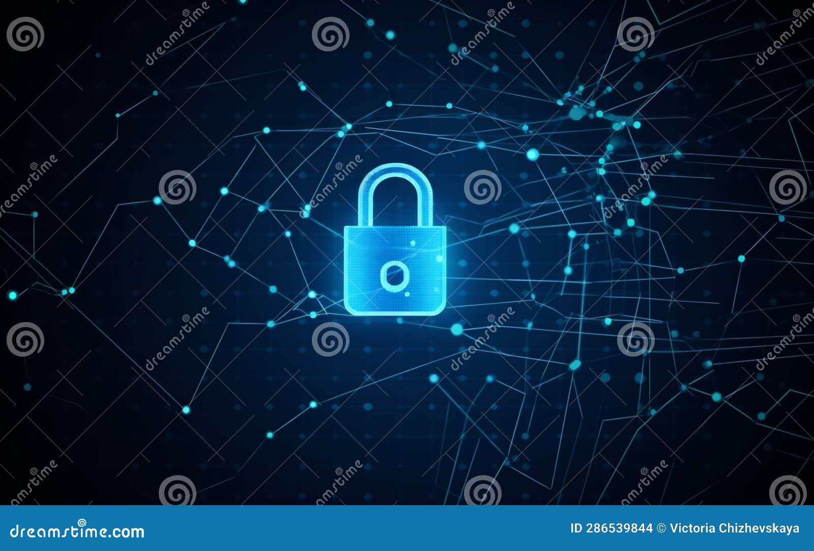 Cyberspace System Cyber Digital Lock Network Security Technology ...