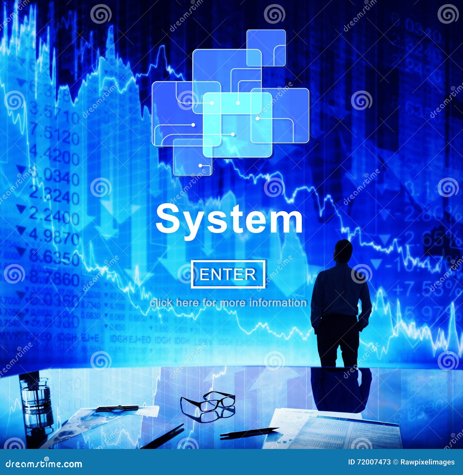 System Connection Process Method Progress Rules Concept Stock Image ...