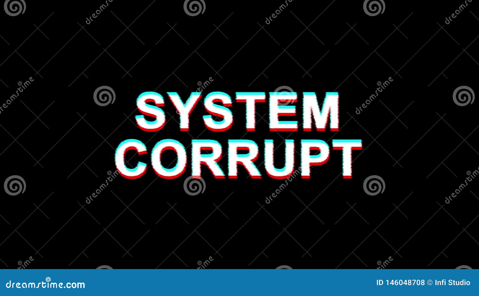 System Corrupt Glitch Effect Text Digital TV Distortion 4K Loop ...