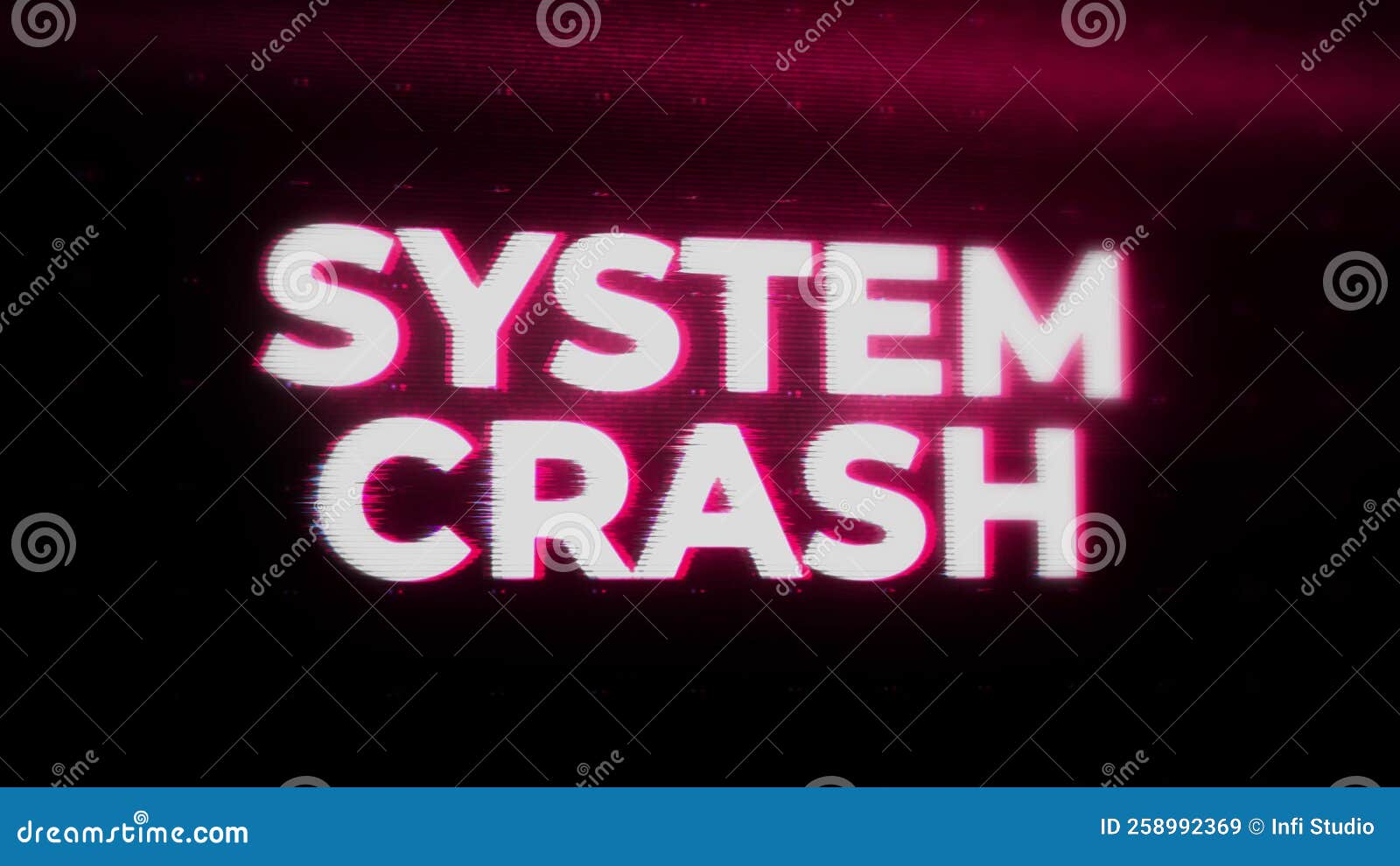 SYSTEM CRASH Warning Alert Error Message Flashing on Screen, Computer System Crash. Stock Video ...