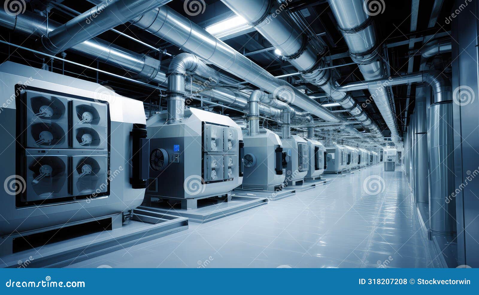 Ductwork Data Center Technology Royalty-Free Cartoon | CartoonDealer ...