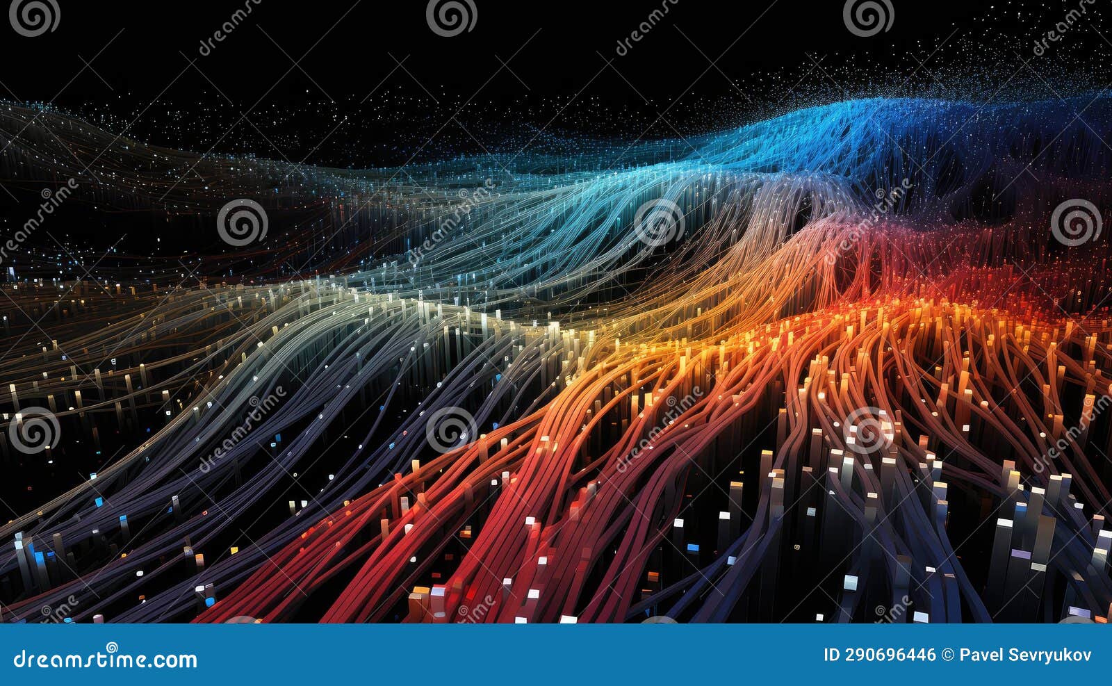 System Dataflow Convergence Representation Stock Illustration ...