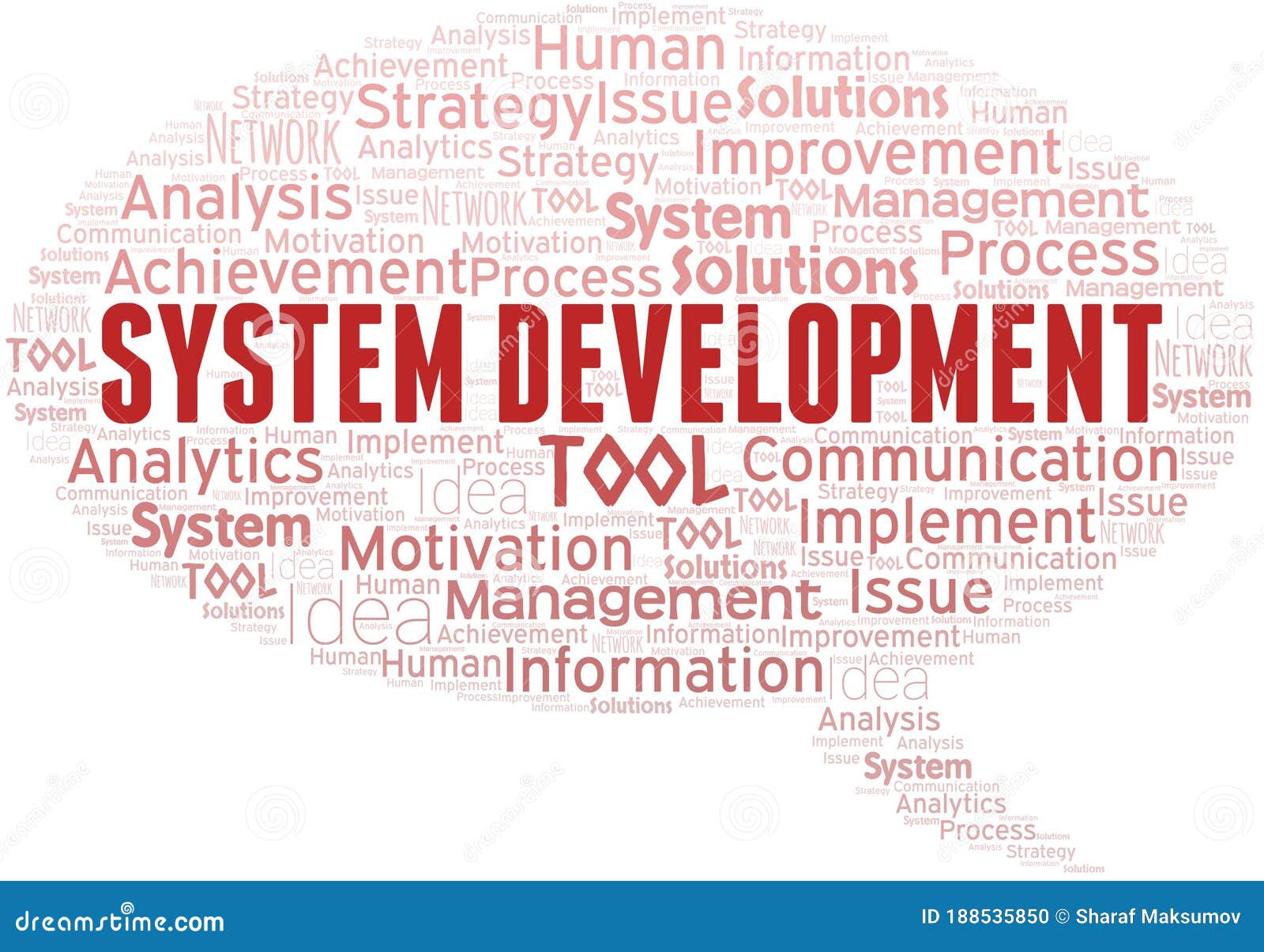 System Development Typography Vector Word Cloud. Stock Vector ...