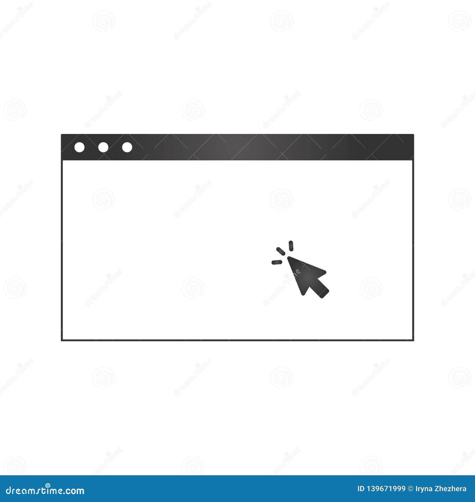 System Dialog Window with Cursor Mouse Click. Sign of Dialog Window ...