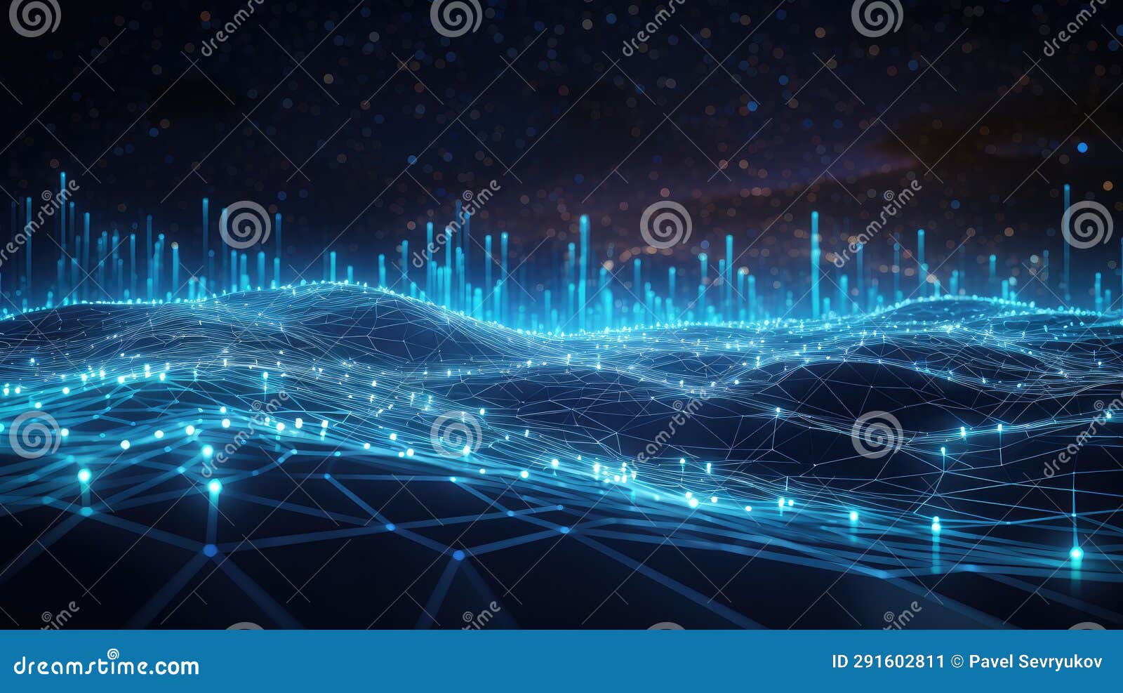 System digital data flow stock illustration. Illustration of ...