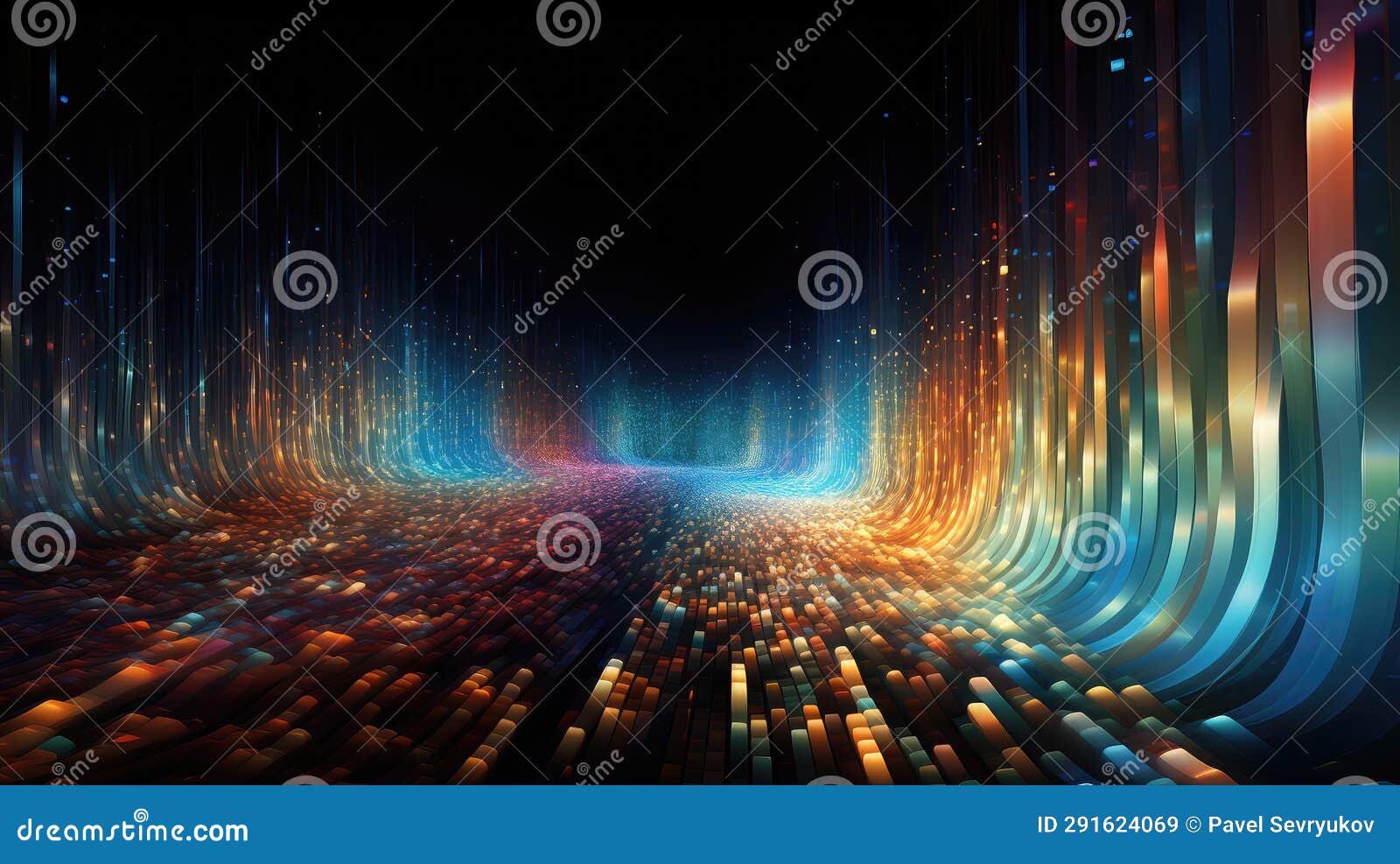 System digital data flow stock illustration. Illustration of cyber ...
