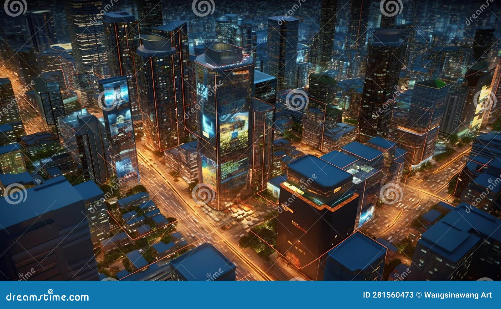 System Digitization Processor AI Generated Image Stock Illustration - Illustration of technology ...