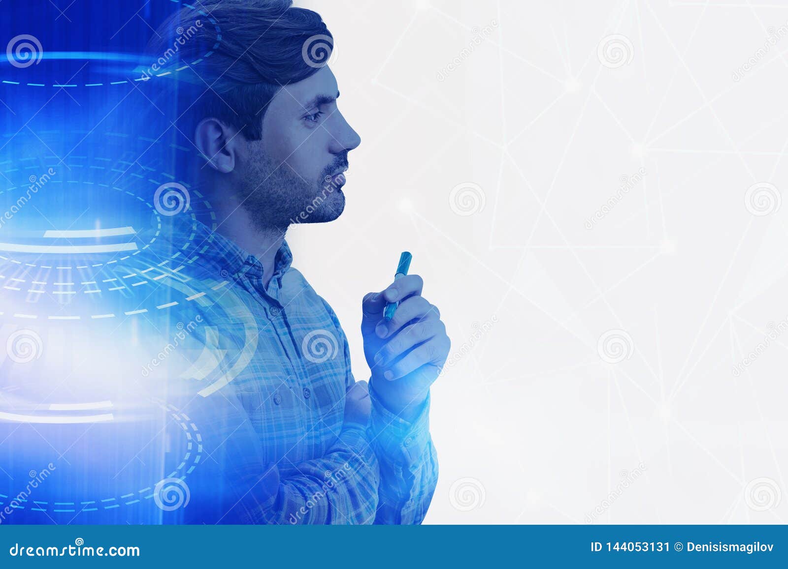 System Engineer Designing Interface Stock Illustration - Illustration ...