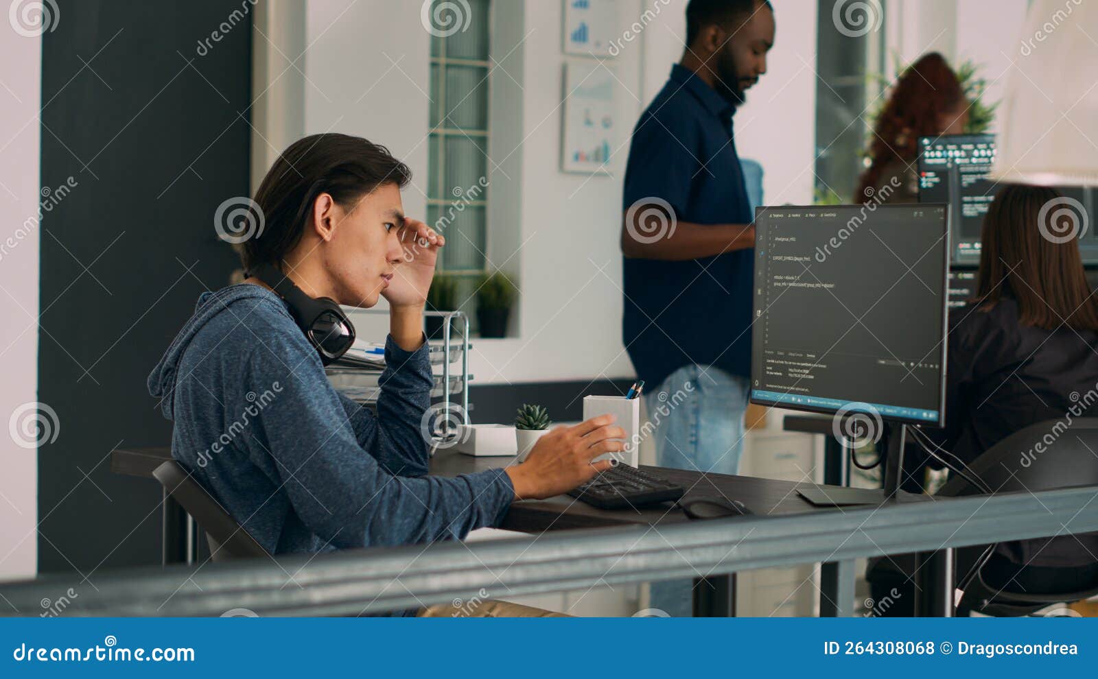 System Engineer Working with Html Script on Terminal Window Stock Photo - Image of data, coding ...