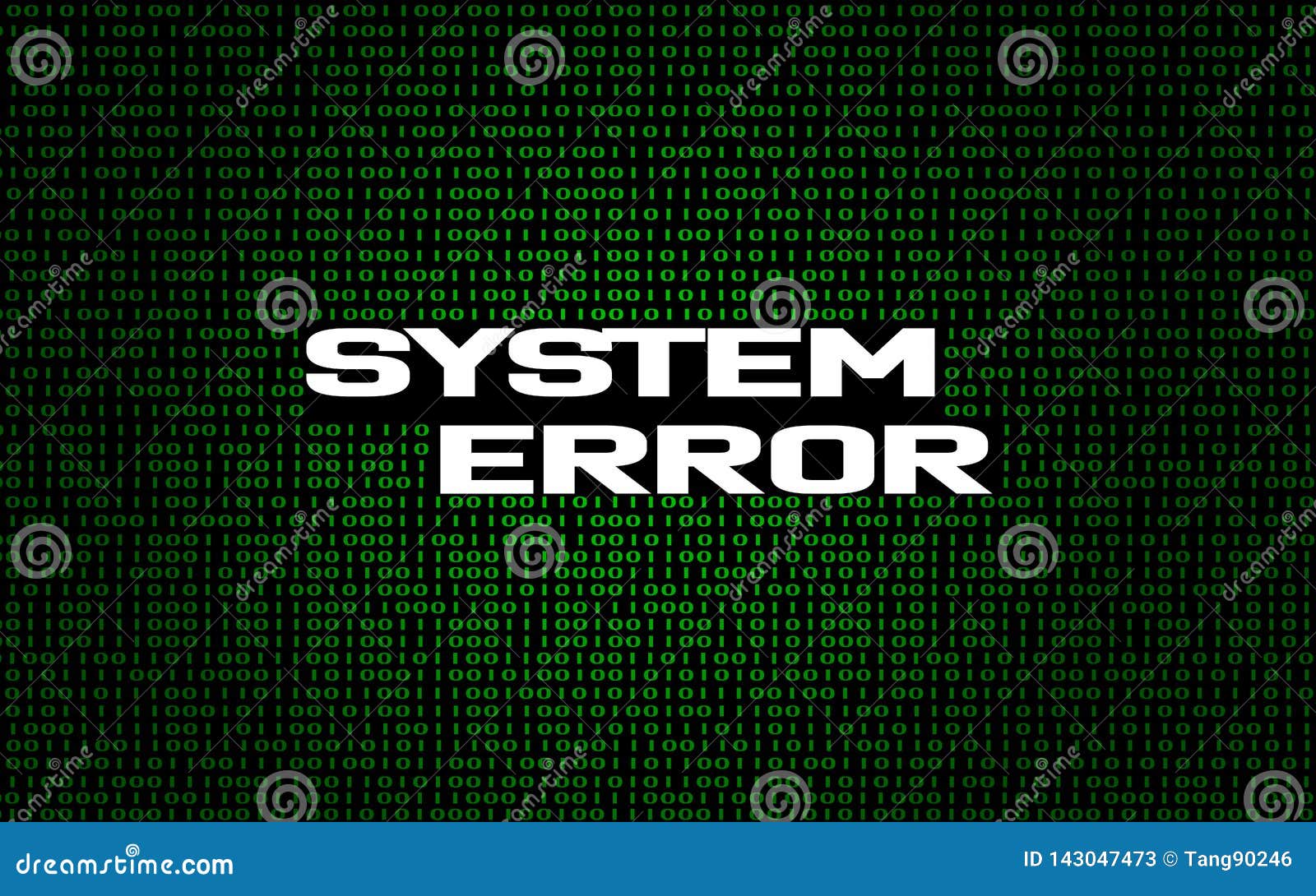 System Error on Binary Code Background Stock Illustration ... System Error on Binary Code Background Stock Illustration ...
