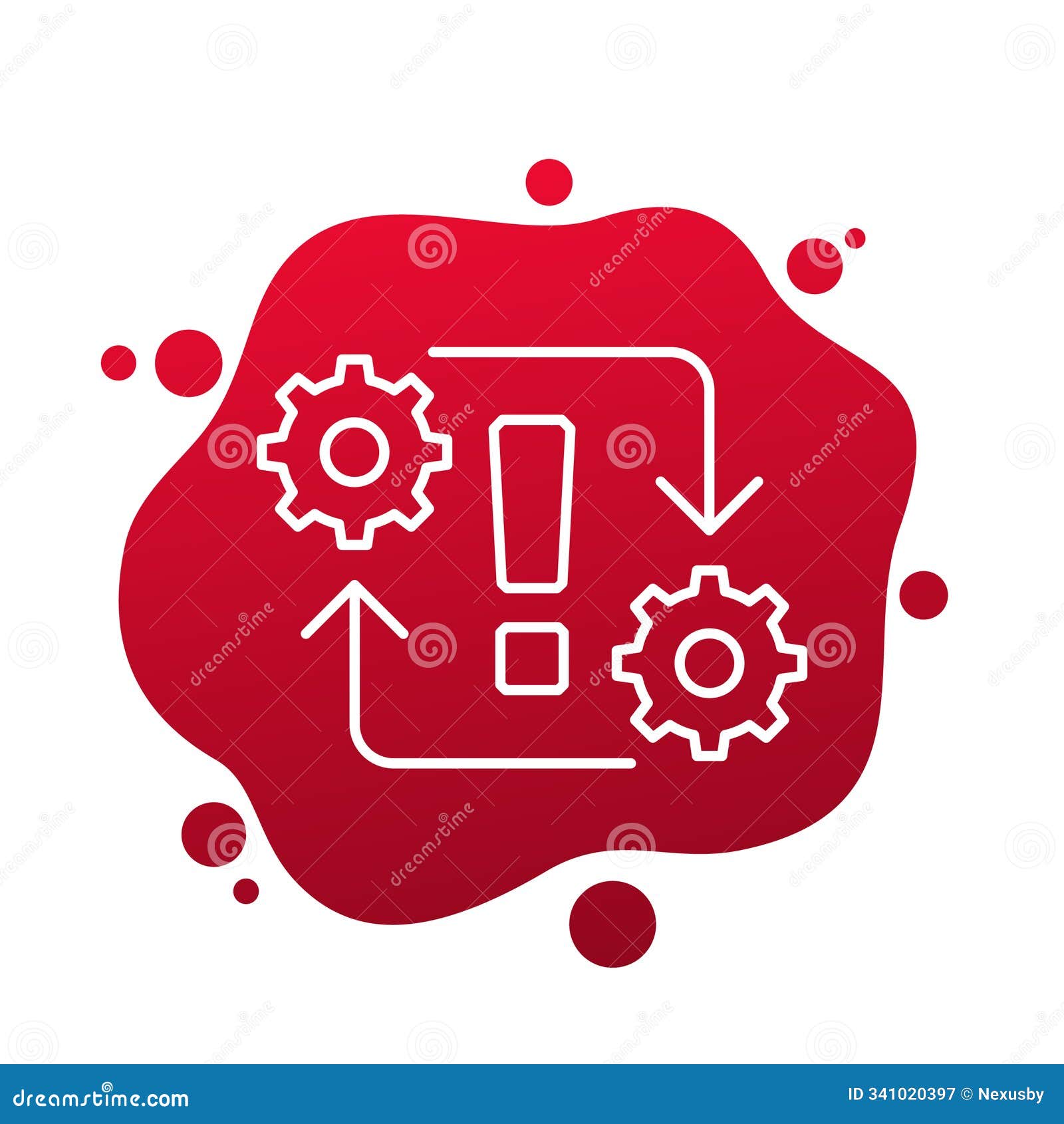 System Error Icon, Line Vector Stock Illustration - Illustration of ...